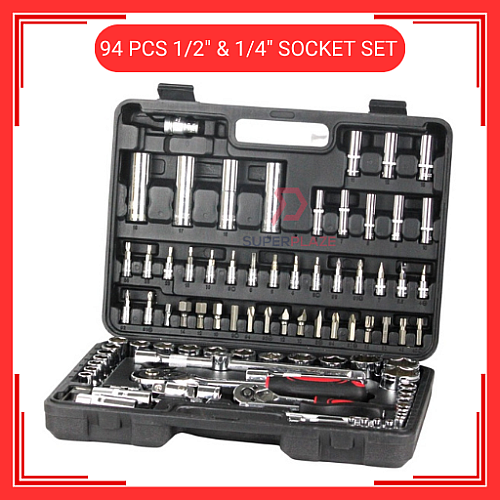 94pcs Socket Set Ratchet Box Spanner Wrench Hand Tools Set For Automotive
